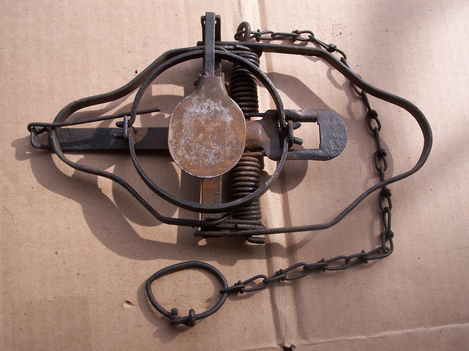 VTG Antique Lot 2 W.A Gibbs & Son Two Trigger Traps Stoploss Trapping ...