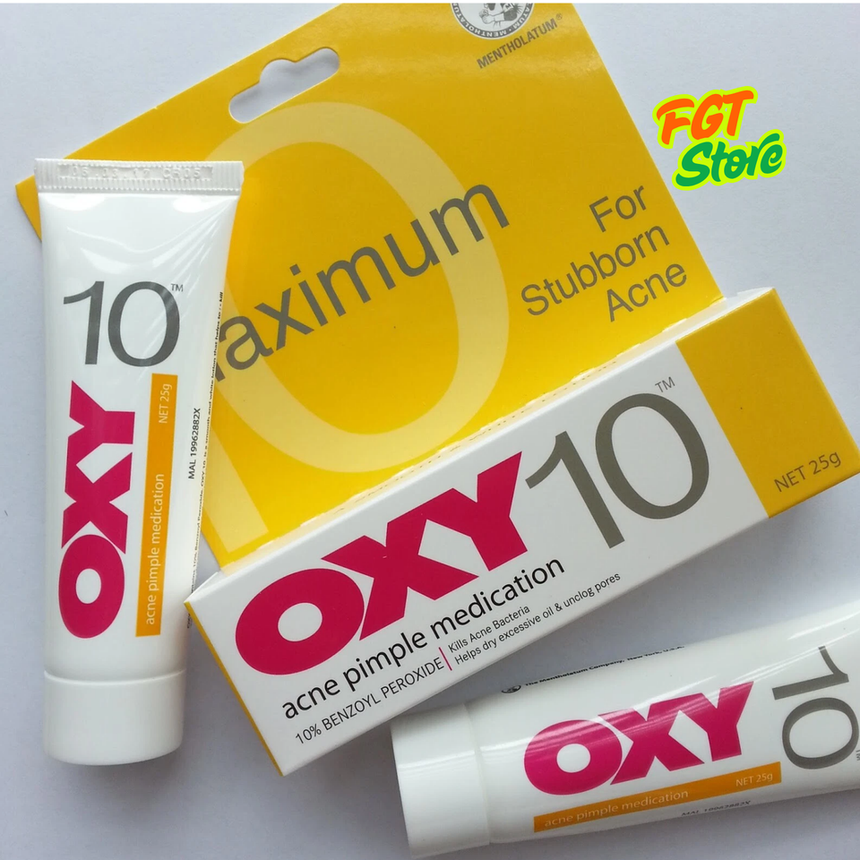 OXY 10 with Benzoyl Peroxide Medication for Stubborn Acne Pimple ...