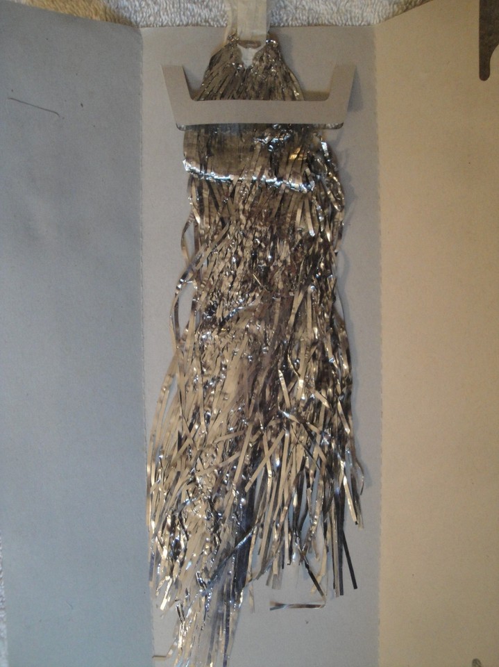 1 LEAD SILVER German Christmas Tree Tinsel Stanniol Lametta Eislametta ...