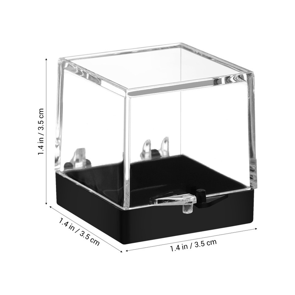 2 PCS Specimen Display Box Travel Small for Rocks Case Flat Figurine ...