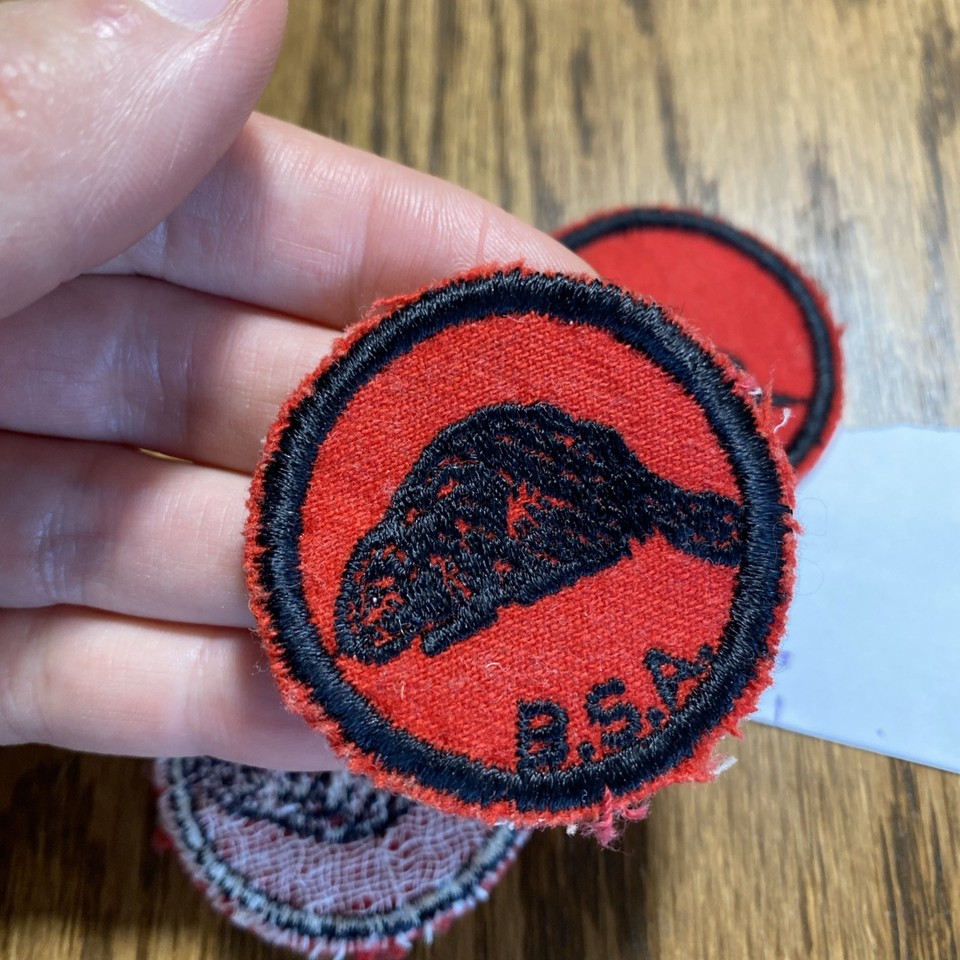 VTG Lot of 3 PATROL Boy Scout Red & Black Felt PATCHES BSA 1 Snake & 2 ...