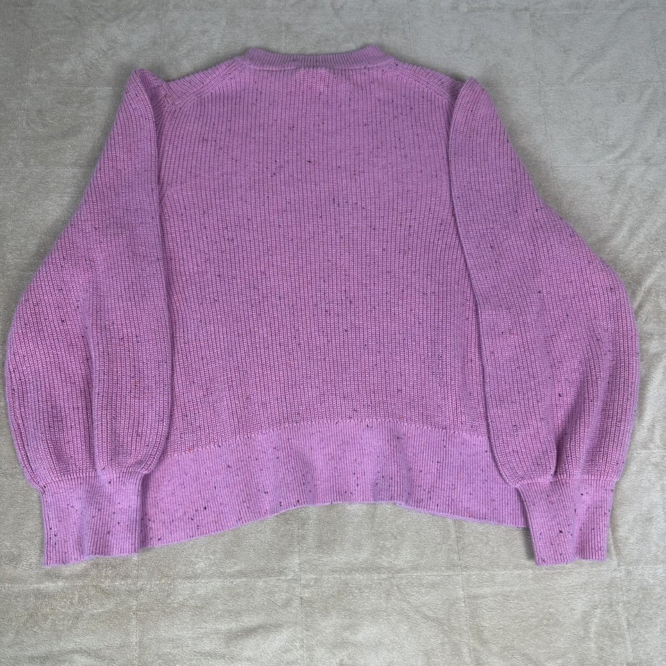 Nic & Zoe Bubble Sleeve Sweater Plus XXL Crew Neck Baby Pink Confetti ...