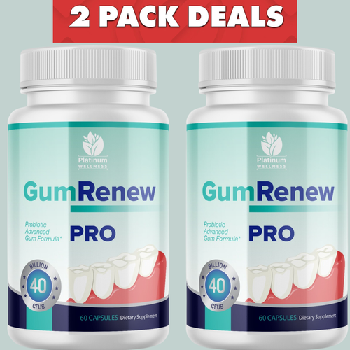 2 PACK-GumRenew PRO Advanced Gum Health Formula 60 Capsules Gum Renew 1 ...