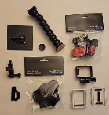GoPro Hero Accessories Bundle Lot Grab Bag, Mounts, Doors, Hinges, Plus ...