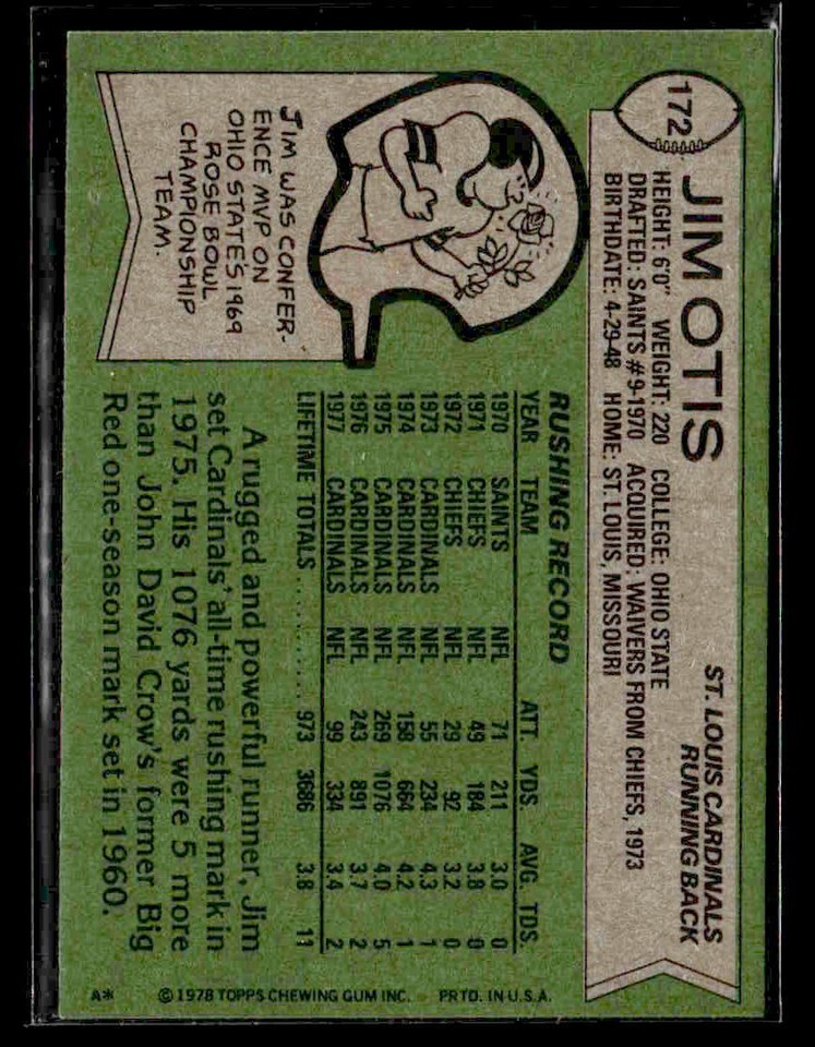 1978 Topps #172 Jim Otis *Near Mint or Better* | eBay