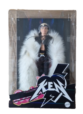 Barbie The Movie Collectible Ken Doll Wearing Big Faux Fur Coat HRF31 ...