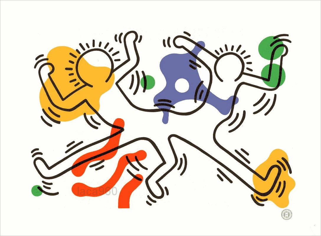 Keith Haring Dancing Figures