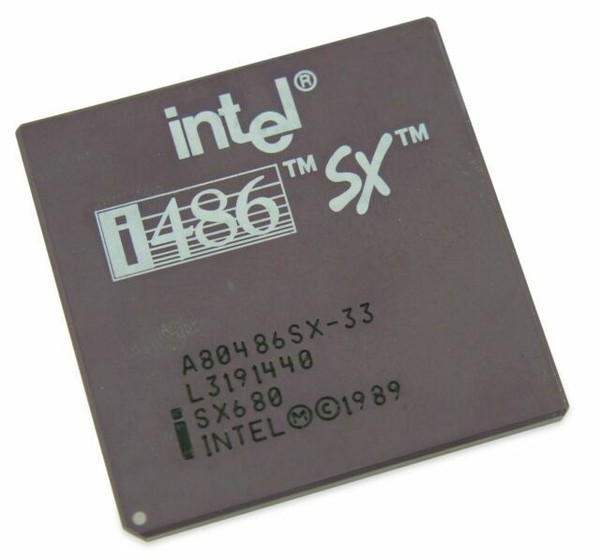Intel 486 SX 33 MHz A80486sx-33 Gold Ceramic CPU Processor Sx680 Socket ...