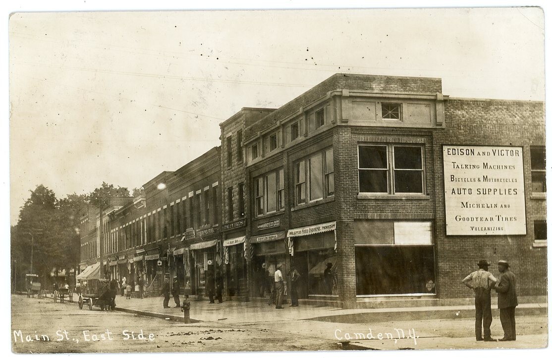 RPPC NY Camden Mian St East Side Victor Edison Talking Machines Ad ...
