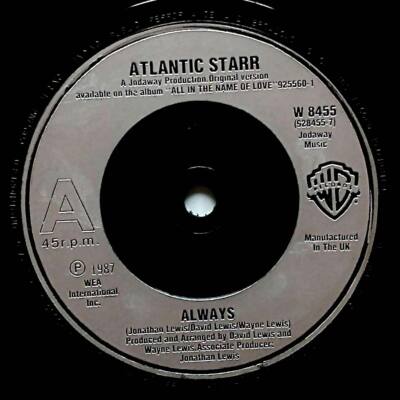 Atlantic Starr - Always / Always (Instrumental) [7" 45 rpm Single] UK ...
