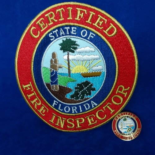 FL CERTIFIED FIRE INSPECTOR PATCH #2002 AND FL FIRE INSPECTOR PIN #73 ...