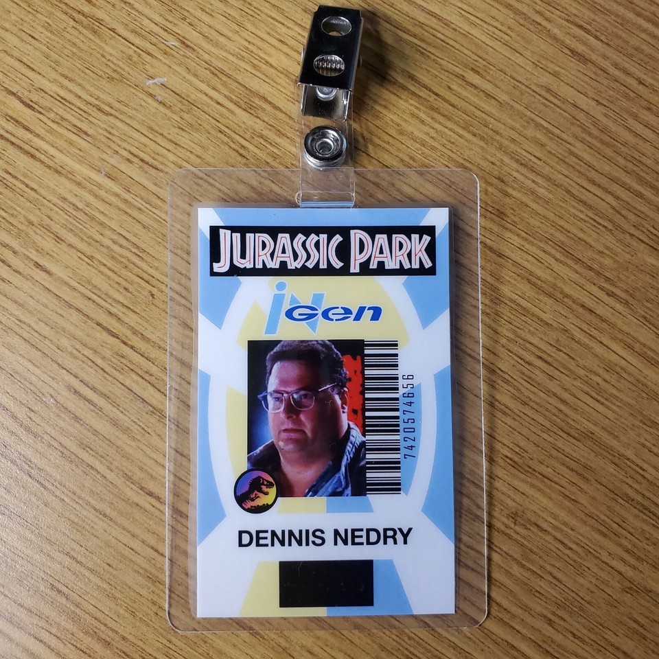 Jurassic Park ID Badge-Ingen Dennis Nedry costume prop cosplay | eBay