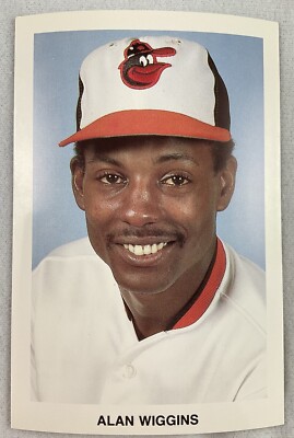 1985-86 Alan Wiggins, Baltimore Orioles Team Issue Health Message Photo ...