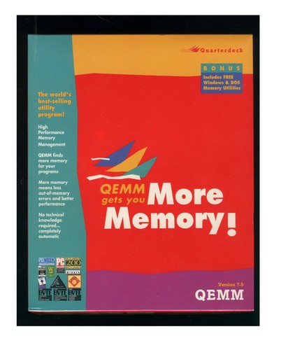 Quarterdeck QEMM More Memory! Version 7.5 NEW &Sealed! Mint BIG BOX ...