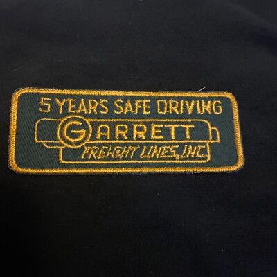 VTG GARRETT FREIGHT LINES 5 YEARS SAFE DRIVING Sew On Patch | eBay