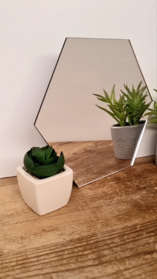 Snowflake Rectangle Shaped Mirrors with Hook for Hanging Bespoke Sizes ...