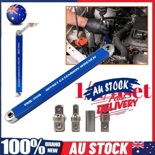 2024 Extension Wrench Set Offset Ratchet Spanner Extender With Adapters ...