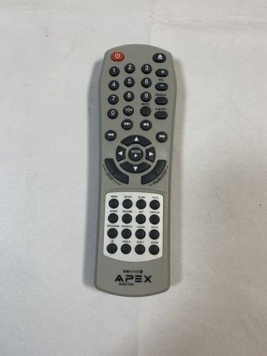 Apex RM-1115 DVD Remote Control Genuine OEM Original Replacement For AD ...