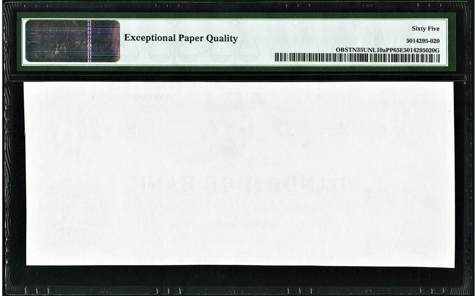 Dandridge, TN - Dandridge Bank $10 July 1, 1854 G8b Proprietary Proof ...