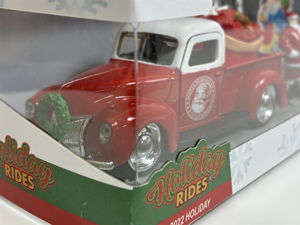 Mr Mrs Santa Claus Figure 2 Car Set Ford Pickup Chevy Bel Air 1:32 Jada ...