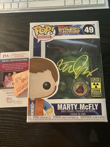 Back To The Future Marty McFly Plutonium #49 Signed By M J Fox Funko ...