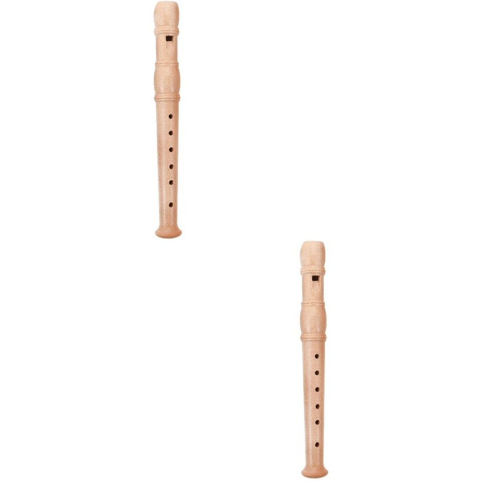 2 PCS Recorder for Children Kid Musical Instrument Wooden Flutes Kids ...
