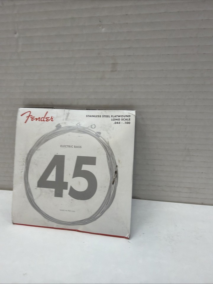 Fender 9050L Stainless Steel Flatwound Electric Bass Strings - LIGHT ...