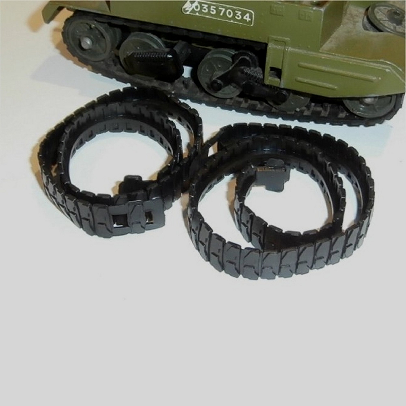 Dinky Toys Tracks Pair Type B #2 Black Treads 692 696 699 Leopard Tanks ...