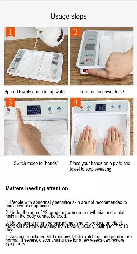 Hyperhidrosis Machine Iontophoresis Against Excessive Sweating Sweaty ...