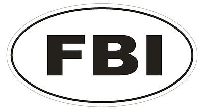 FBI Oval Bumper Sticker or Helmet Sticker D1616 Federal Bureau Of ...
