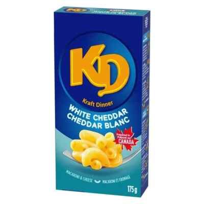 6 Boxes of KD Kraft Dinner White Cheddar Macaroni & Cheese Pastas 175g ...