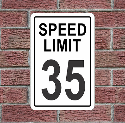 35 MPH Speed Limit Aluminum Road Sign | eBay