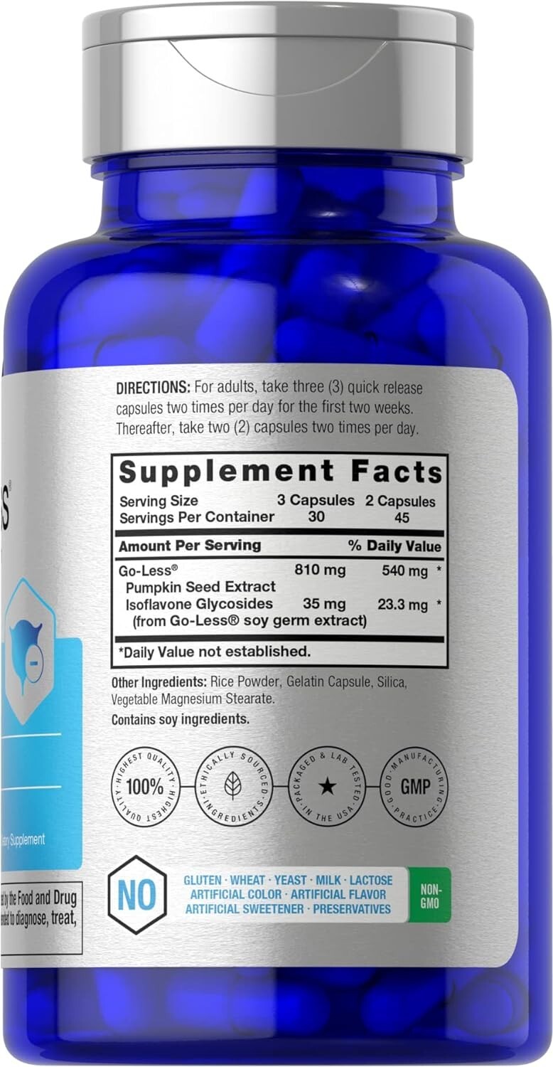 Go Less Bladder Control Pills | 90 Capsules | Maximum Strength for ...