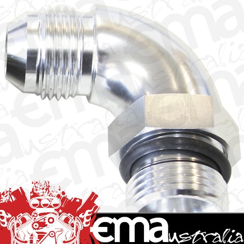 Aeroflow AF903-06-04S 90 Deg -4ORB to -6AN Complete with Jam Nut & O-Ring Silver | eBay