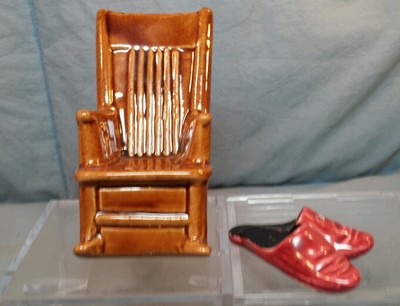 Vintage Rocking Chair (3.5" tall) & Shoes Slippers Salt & Pepper ...
