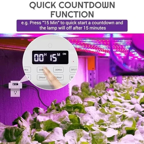 Indoor Countdown Timer Outlet Auto Shut Off Timers with Large ...