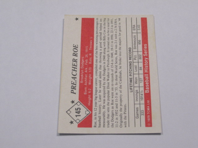 Preacher Roe autographed Baseball Card PSA Pre Certified | eBay