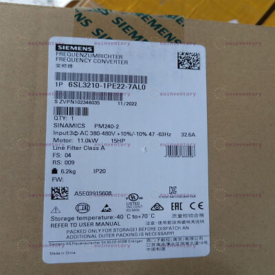 1PC NEW IN BOX Siemens 6SL3210-1PE22-7AL0 6SL3210 1PE22 7AL0 Fast ...