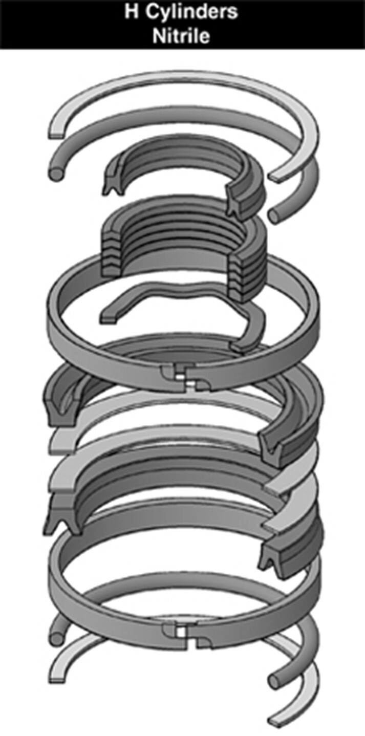 Milwaukee H Cylinder Seal Kit 4" BORE"X 2" ROD MIL-01541-7-40 (Nitrile ...