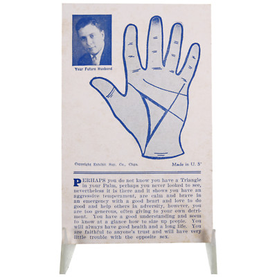 Palm Reading and Your Future Husband Arcade Exhibit Card 1930s | eBay