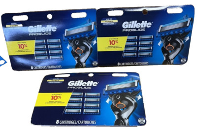 Gillette Proglide Men Razor Blades Cartridges Factory Sealed PACK OF 24 ...