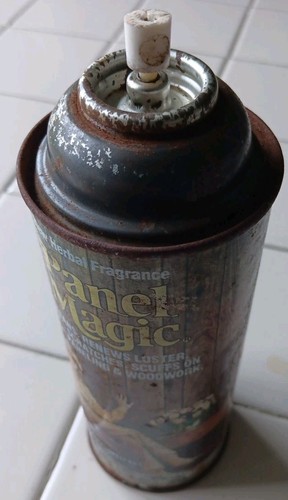 PANEL MAGIC SPRAY CAN WOOD PANELING CLEANER GRAPHIC VINTAGE 1970's ...
