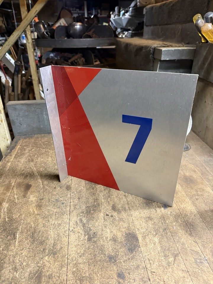 New NOS Gas Pump Fuel Citgo No 7 Seven Station Number Marker Metal ...