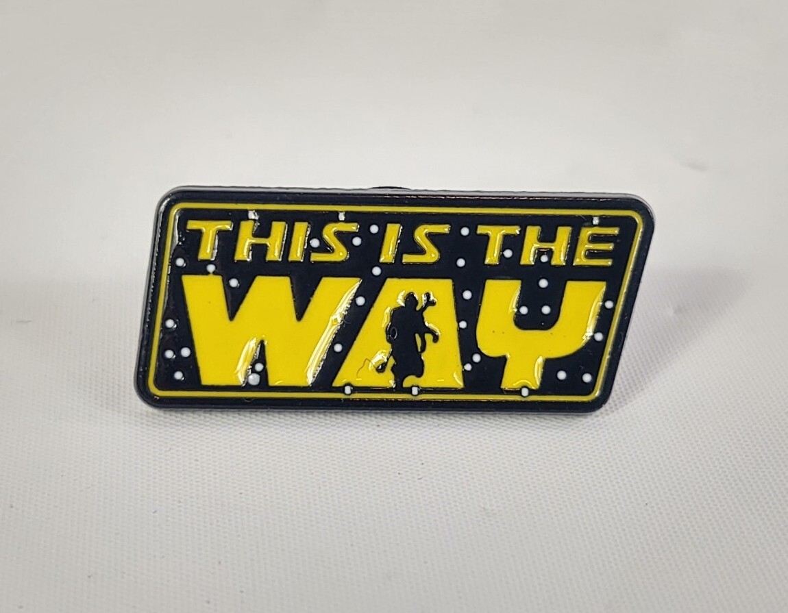 Metal Enamel Lapel Pinback Star Wars Movie This Is The Way Black Yellow ...
