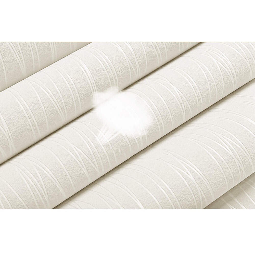 10M 3D Textured Wallpaper Roll Non-Woven Plain Stripe Wall Sticker for ...