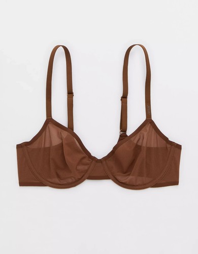 Aerie SMOOTHEZ -Mesh Unlined Underwire Bra, size: 32 B, color: Brown | eBay