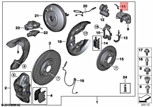 Genuine BMW MINI X1 Cooper Jcw One F39 F40 F44 BRACKET FOR CABLE ...