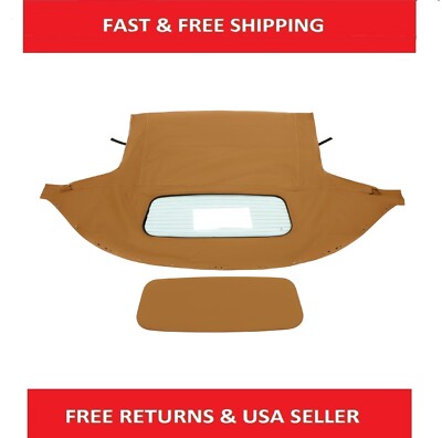 For 90-05 Mazda Miata Convertible Soft Top w/ Heated Glass Window Tan ...