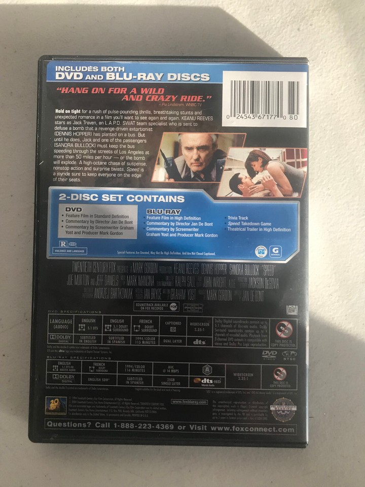 SPEED: BLU RAY-DVD-2 DISC | eBay