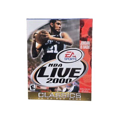 NBA Live 2000, Michael Jordan, PC CD ROM 2000 Big Box EA Sports NEW ...